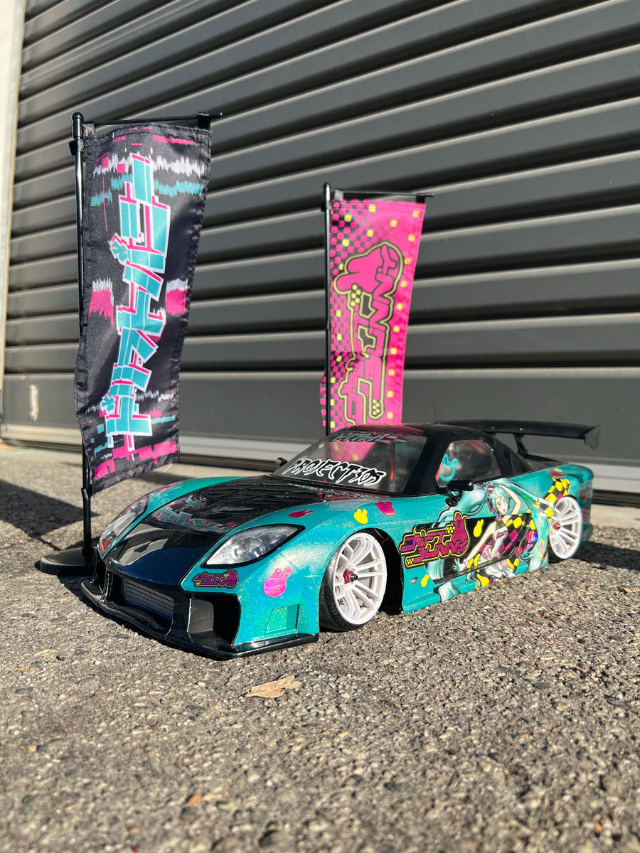 1:10 RC Holo Miku Racer - Sticker sheet - Drift bunny decals