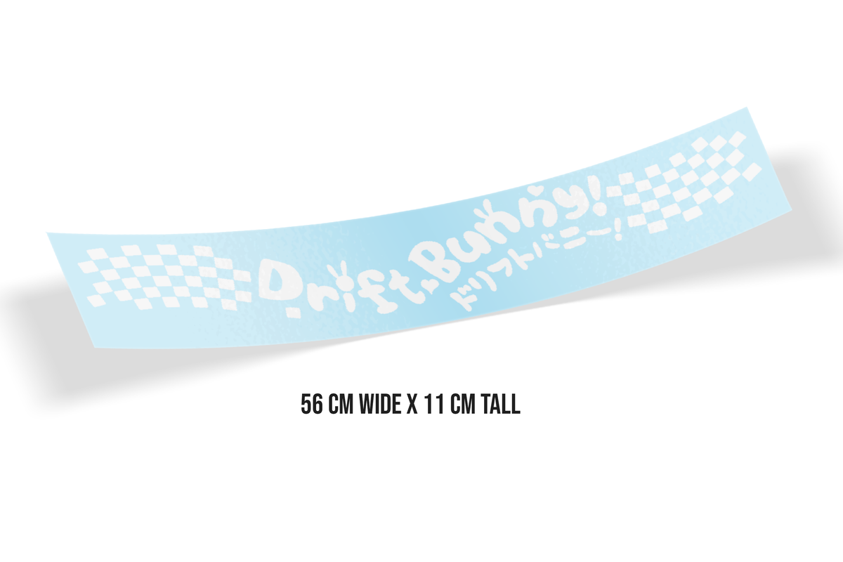 Kawaii Racer Banner - Diecut - Drift bunny decals